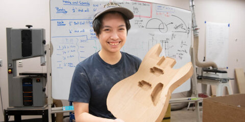 Experiential learning at Purdue leads to hand-built guitars
