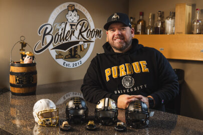 A Purdue fan cave full of meaningful mementos