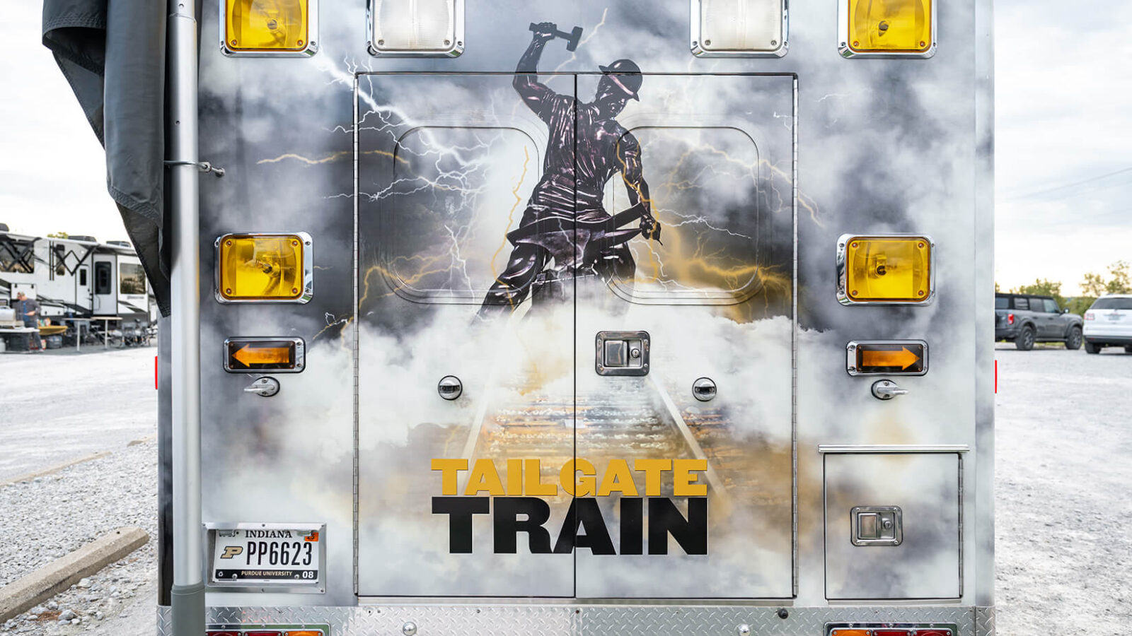 See a custom ambulance made for Purdue football tailgates