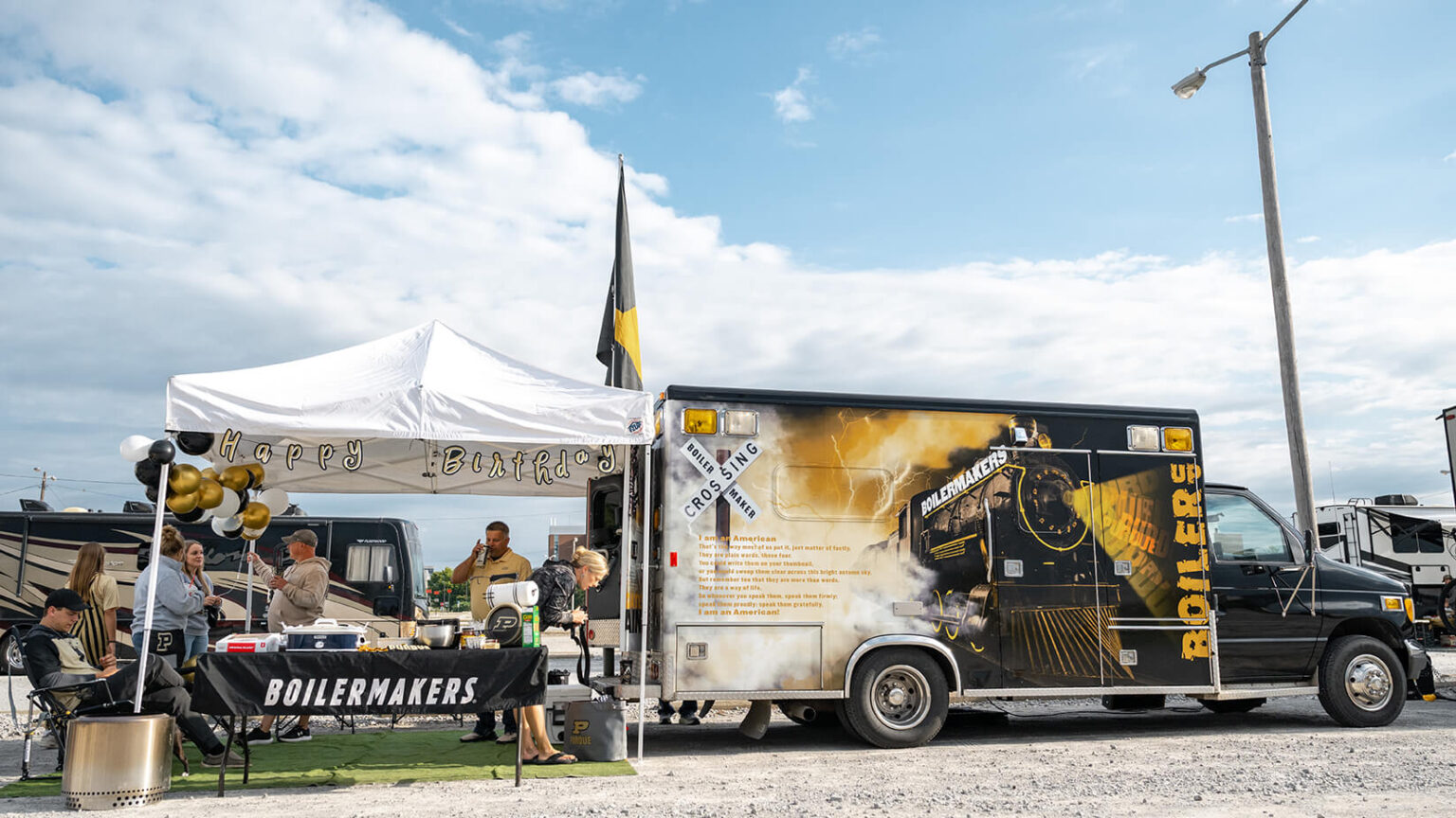 See a custom ambulance made for Purdue football tailgates